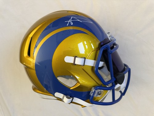 Aaron Donald Signed NFL LA Rams Riddell Flash Full Size Rep Helmet BAS ...
