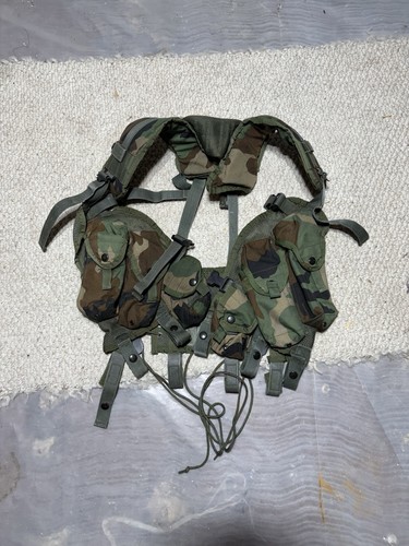 USGI LBV-88 Enhanced M81 Woodland Camouflage Army Tactical Load Bearing ...