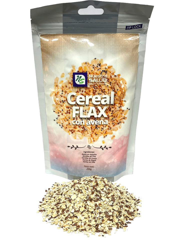Cereal Flax con Avena Peruvian Avena Chia Linaza Nopal Harina de Pina ...