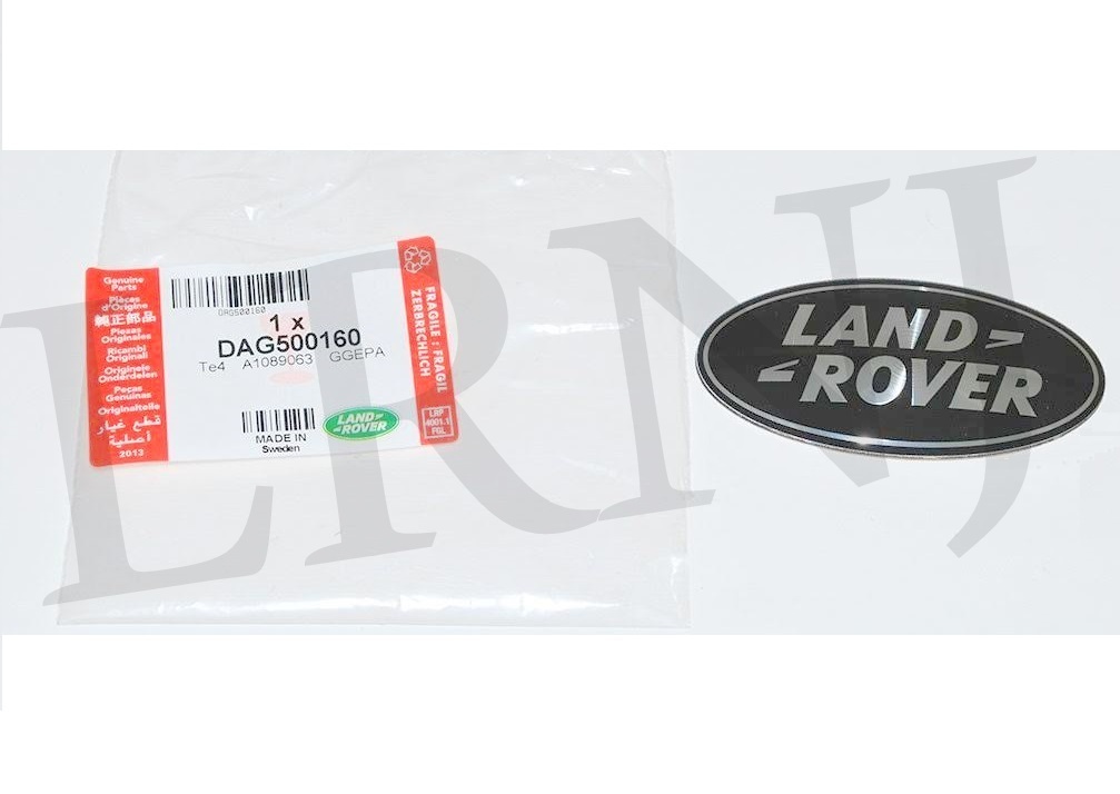 LAND ROVER RANGE ROVER 2003-2006 GRILLE BADGE BLACK ON SILVER GENUINE ...