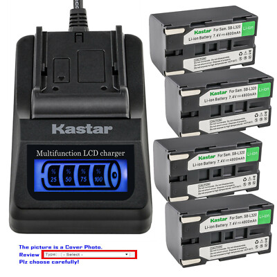 Kastar Battery LCD Quick Charger for Samsung SB-L320 & Samsung SC-L901 ...