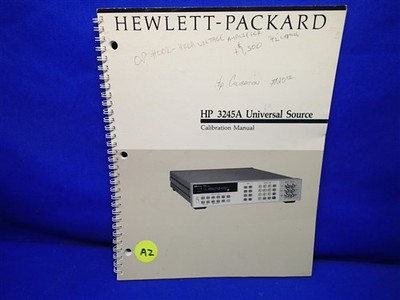 HP 3245A UNIVERSAL SOURCE CALIBRATION MANUAL OLD COVER | eBay