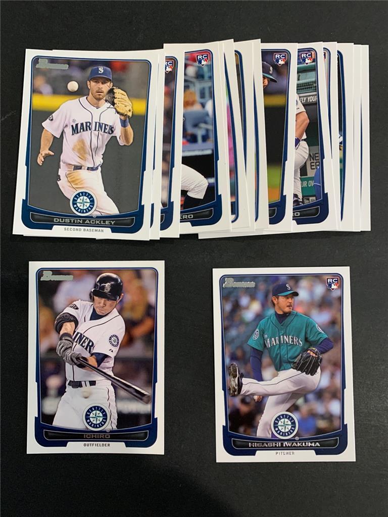 2012 Bowman Seattle Mariners Team Set 16 Cards With Prospects & Draft ...