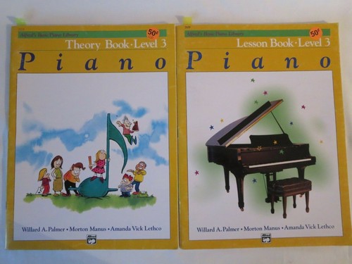 Alfred Basic Piano Books Level 3- Theory and Lesson Book Beginner ...
