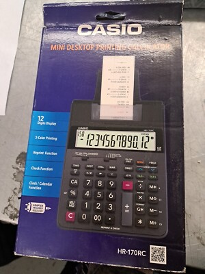 Casio HR-170RC Printing Calculator - Black | eBay