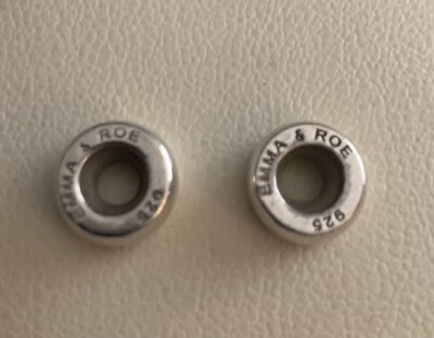 MICHAEL HILL EMMA & ROE RETIRED PAIR OF SLIDER CHARMS - STERLING SILVER ...