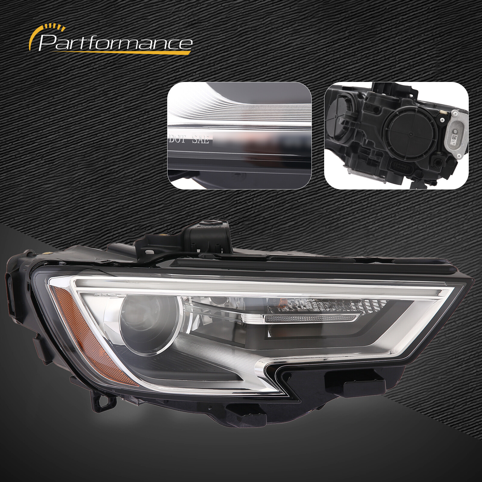 For 2017-2020 Audi A3 Xenon HID Right Passenger Side Headlight 8V0941044G | eBay