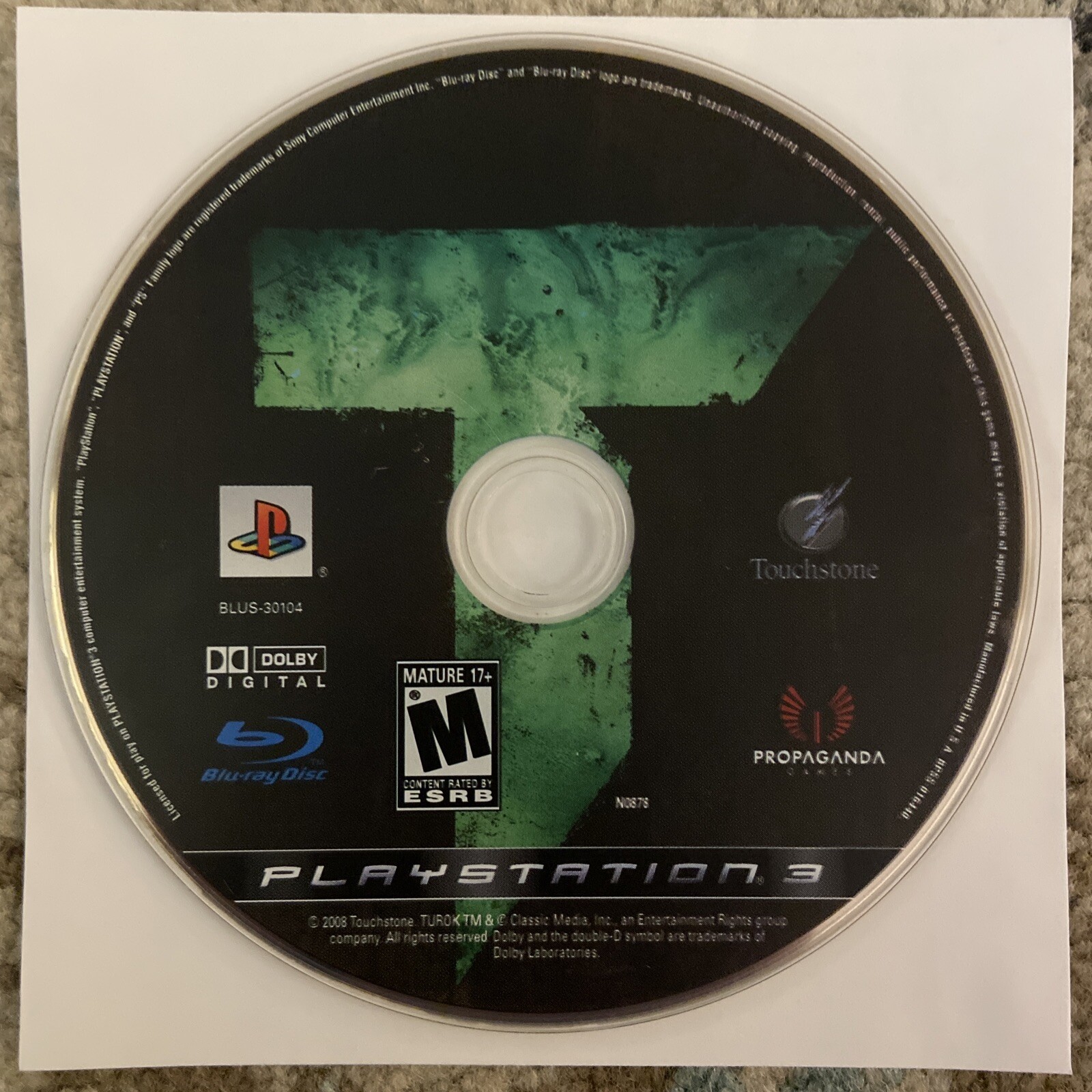 🔥 Turok (PlayStation 3 PS3, 2008) Good Disc Only! See Description ...