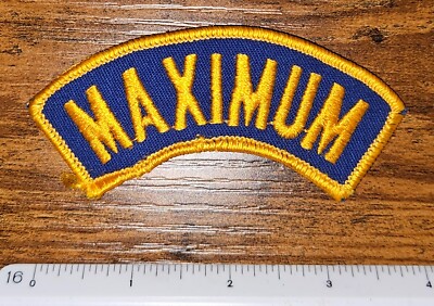 Maximum Rocker Embroidered Rank Patch Badge | eBay