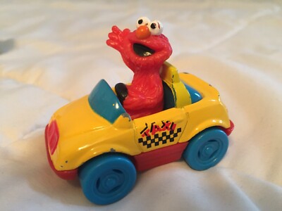 1996 Vintage Sesame Street Elmo's Taxi Cab Die Cast Vehicle Tyco ...
