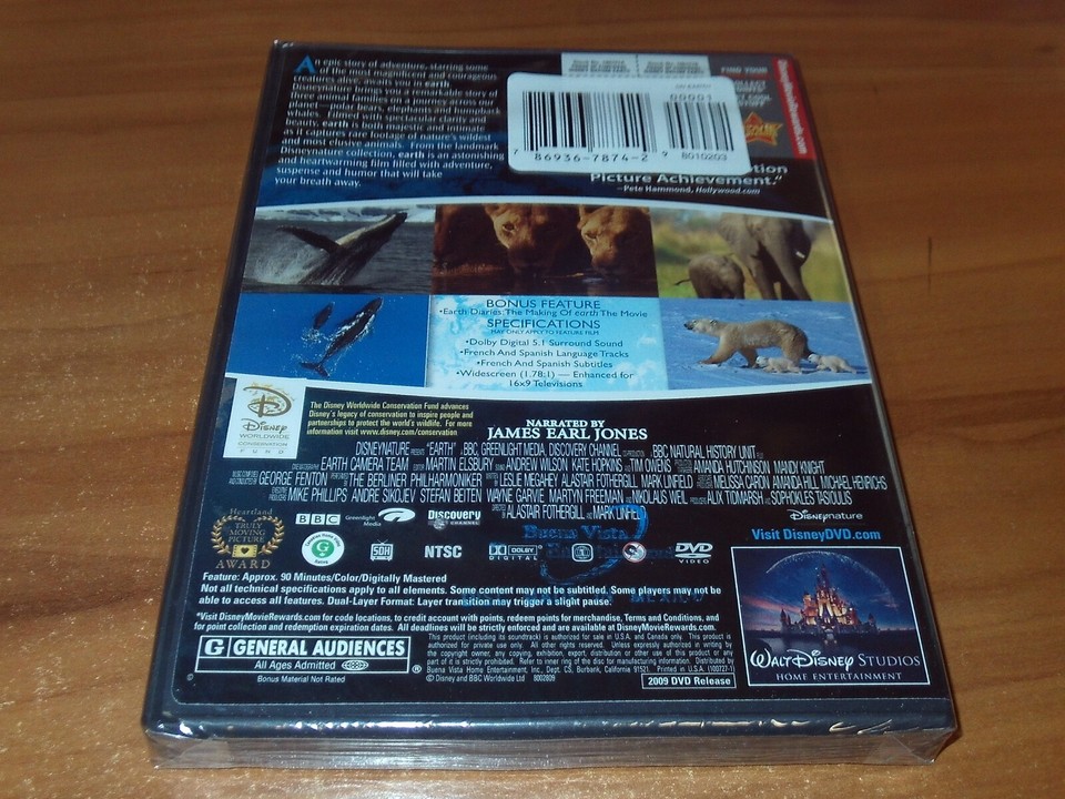 Disneynature: Earth (DVD, Widescreen, 2007) Disney Nature NEW ...