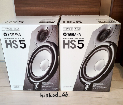 Yamaha HS5 Powered Studio Pair Monitor Speaker Set Black 45W+25W LEVEL control 888365309415| eBay