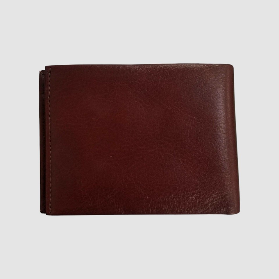 Perry Ellis Men's Brown Genuine Leather RFID Card Bifold Wallet | eBay