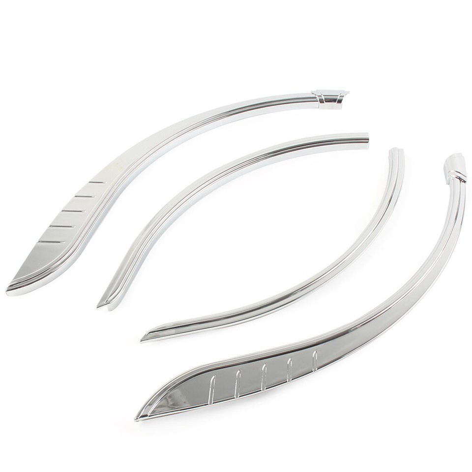 Rear Fender Flares Skirts Trim Accent Chrome For Harley Tri-Glide Ultra ...