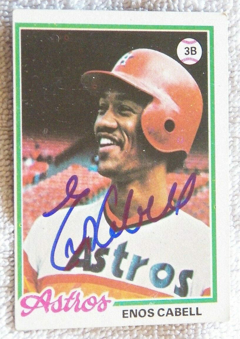 Houston Astros Enos Cabell Signed 1978 Topps Auto Card | eBay