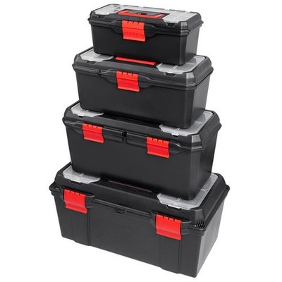 Heavy Duty Strong Plastic Toolbox Chest Storage Tool Box Case Tray ...