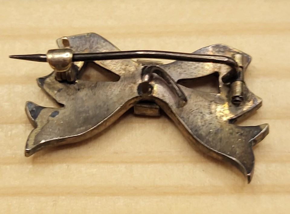 LOT of 4 ANTIQUE GOLD FILLED GARNET PINS INFINITY BOW BAR CRESCENT MOON ...