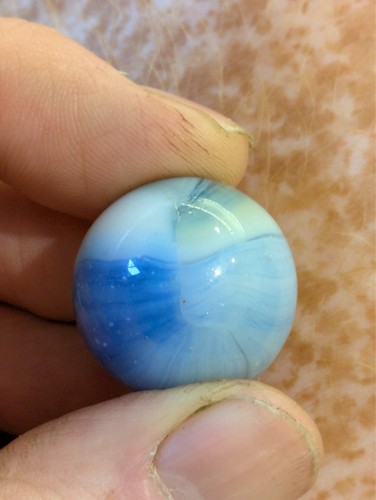 Master blue swirl marble shooter NM+ .904" | eBay