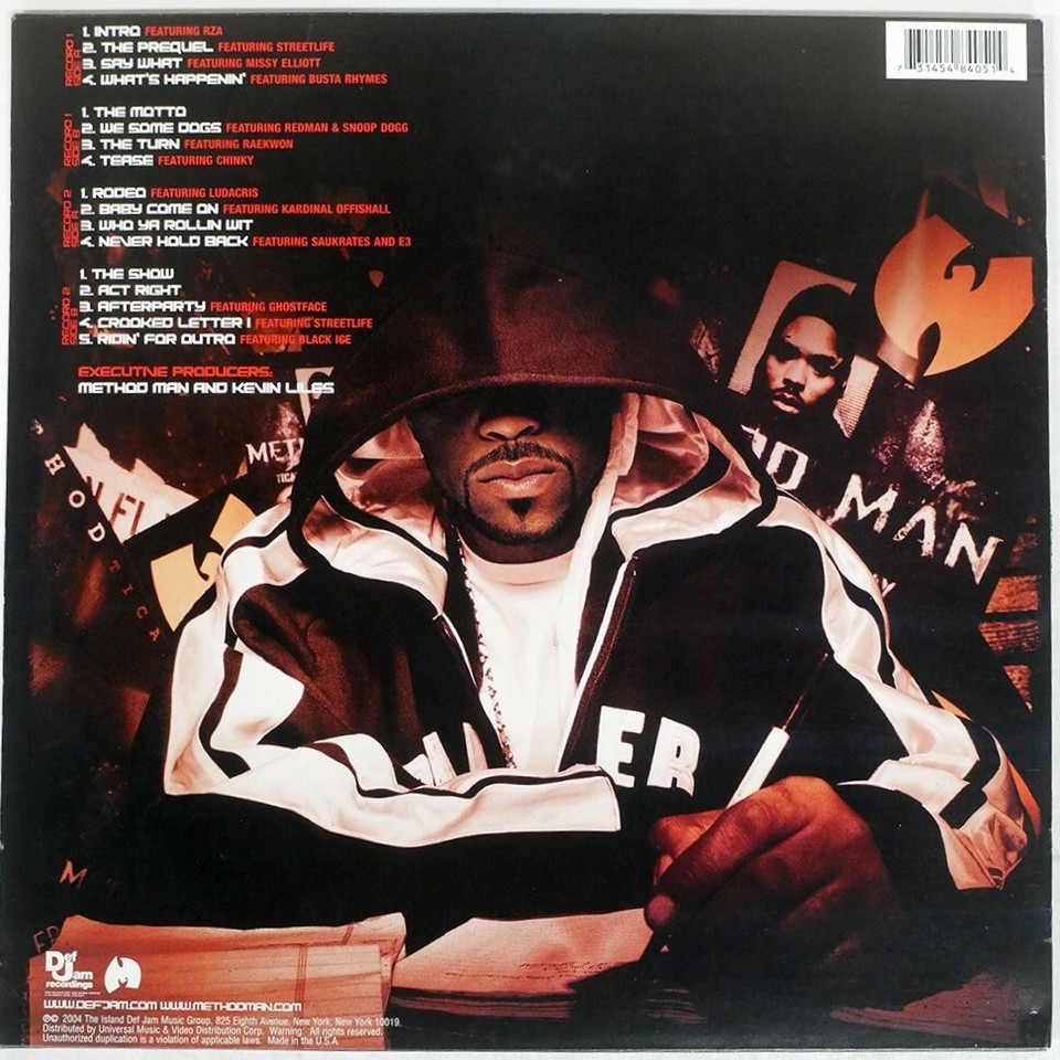 Method Man Tical 0: The Prequel 2LP Vinyl 2004 US Original Def Jam ...
