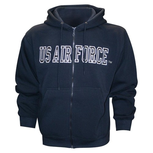 Air Force Embroidered Applique on Blue/Fleece Zip Up Hoodie | eBay