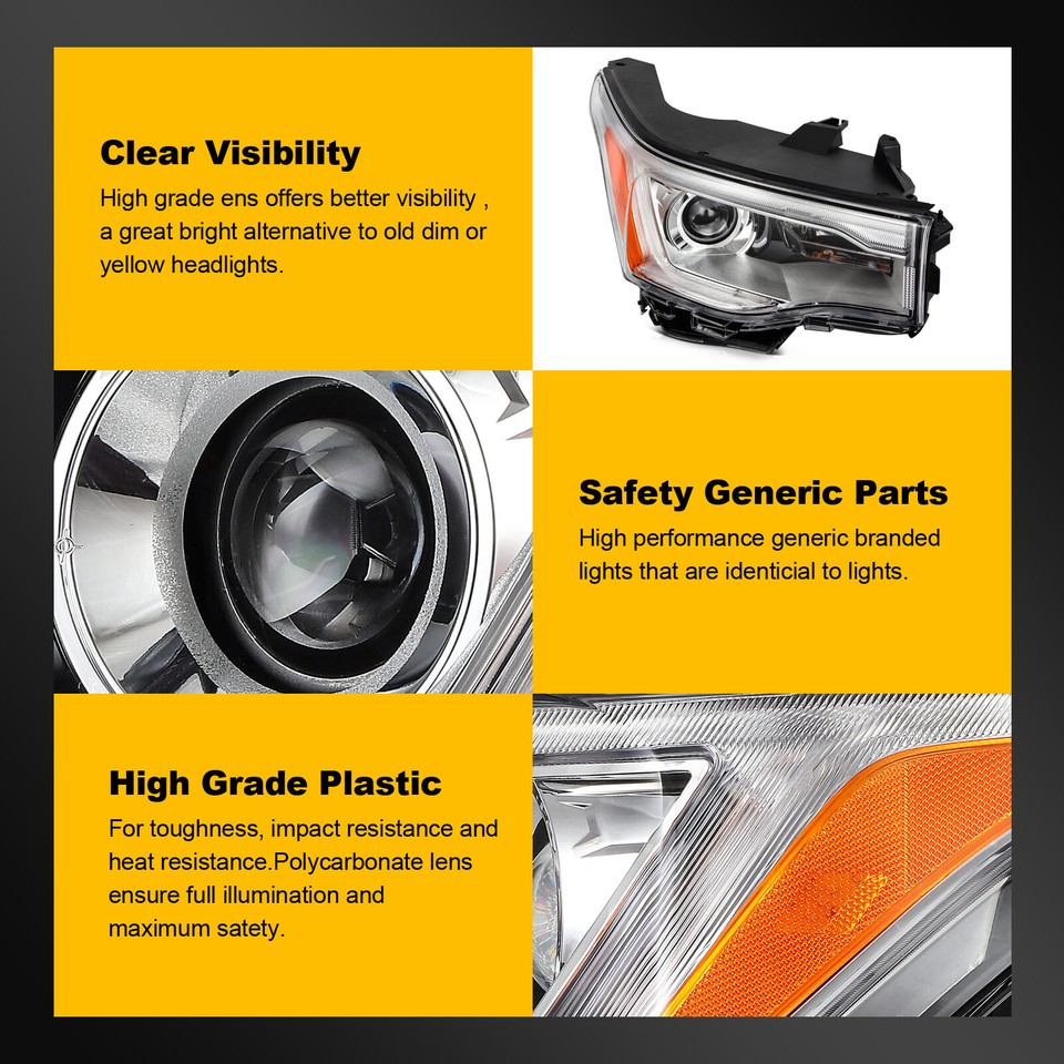 Right Passenger Side For 2017-2019 GMC Acadia Headlight Assembly [LED ...