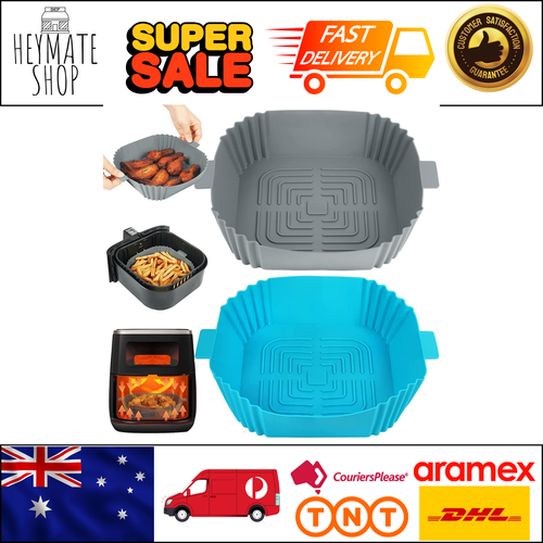 Akulife Silicone Air Fryer Liners Multi Baking Tray Pots Reusable ...