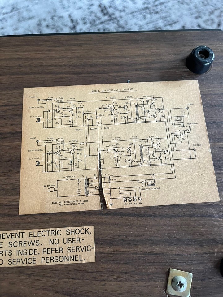 Soundesign Vintage 70s 8 Track Player Tape Deck 4840. Powers On ...