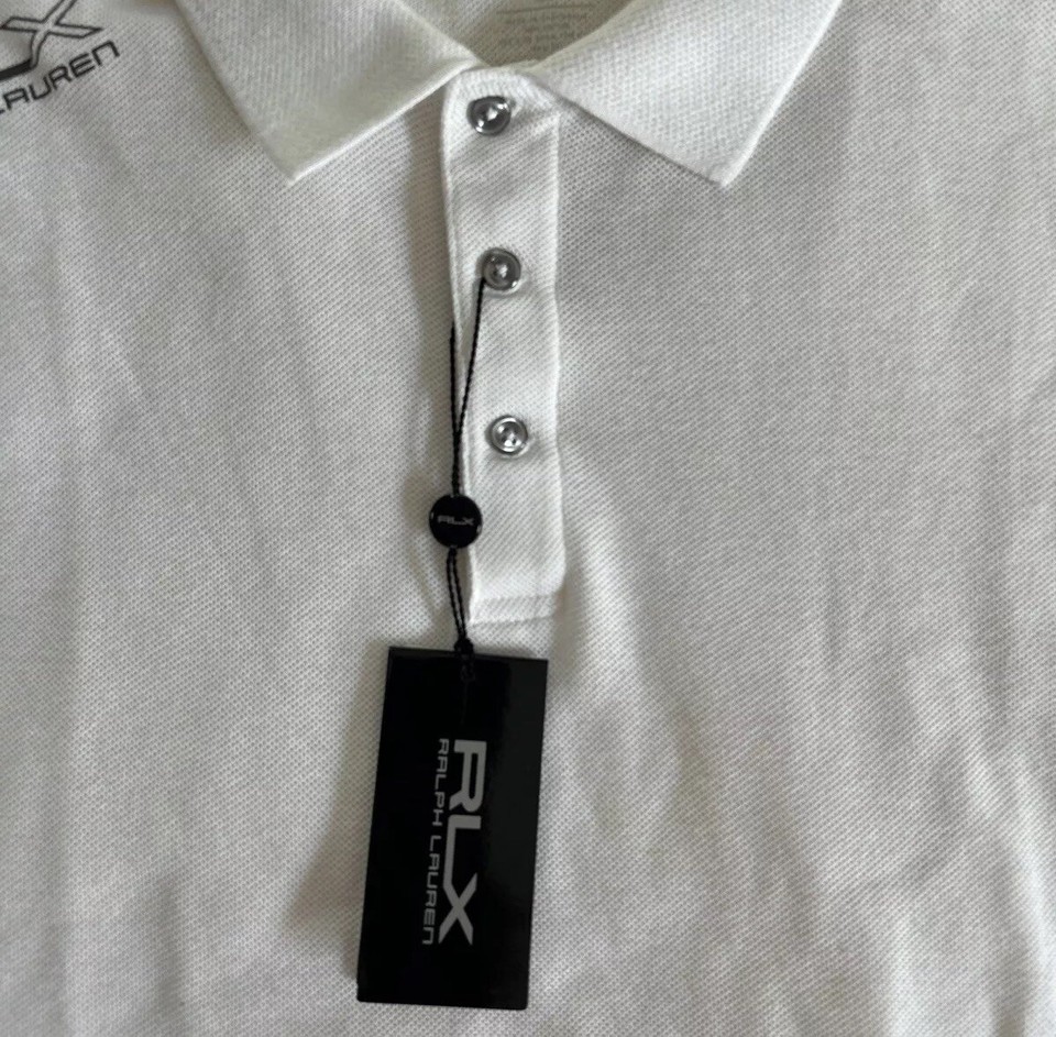 RLX RALPH LAUREN PURE WHITE CUSTOM SLIM FIT CLARUS POLO SHIRT MEN SIZE ...