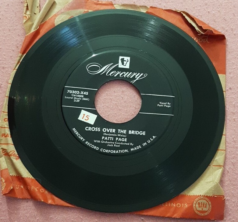 Patti Page 45 Cross Over the Bridge / My Restless Lover Mercury 70302 ...