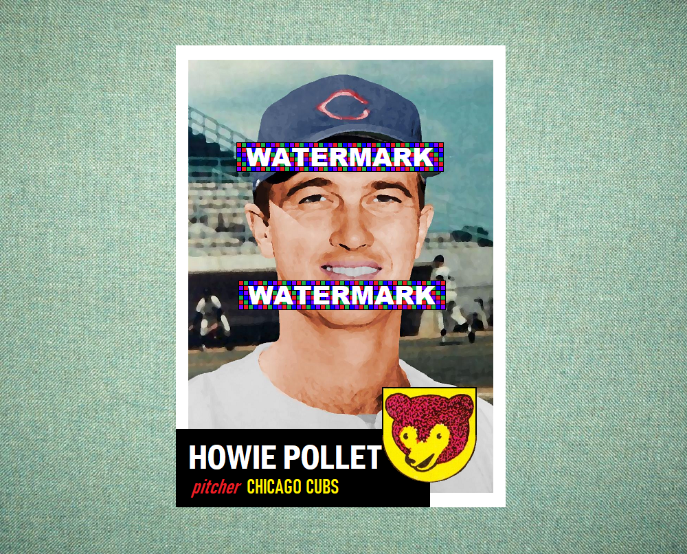 Howie Pollet Chicago Cubs 1953 Style Custom Baseball Art Card | eBay