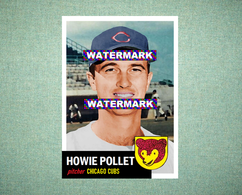 Howie Pollet Chicago Cubs 1953 Style Custom Baseball Art Card | eBay