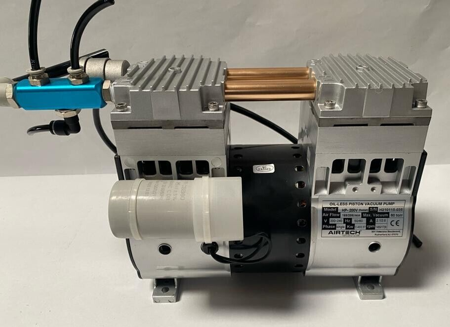 AirTech HP200-V Oil-less Piston Type Vacuum Pump 200~240V 80torr 168 ...