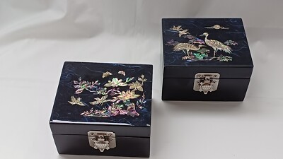 Traditional Korean Najeon Chilgi Mother of Pearl Ring Jewelry Box Set ...