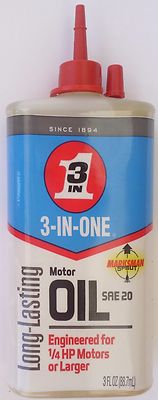 3-In-ONE ELECTRIC MOTOR OIL 3-In-1, 3 oz Drip Bottle | eBay