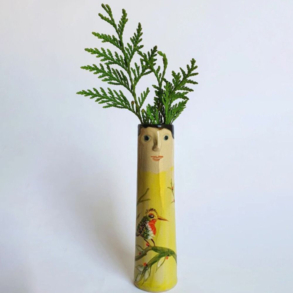 Character Hand Painted Bohemian Style Vases Spring Bud Vases Living ...