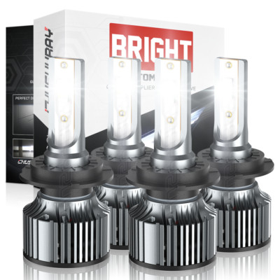 4x H7+H7 LED Combo Headlights High Low Beam Kit Bulbs For Smart Fortwo ...