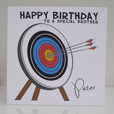 Personalised Birthday Card Archery 18th 21st 30th 40th 50th 60th Any ...