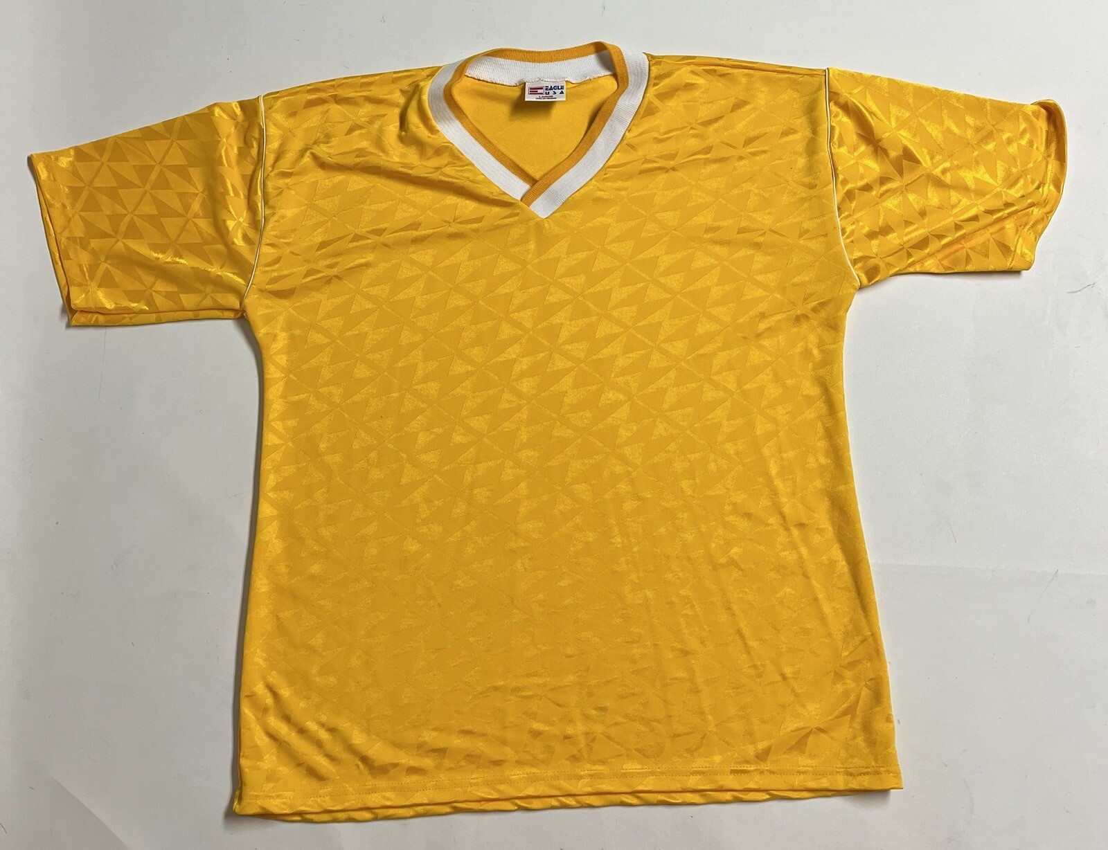 Vintage Eagle USA Men’s L Yellow Soccer Sports Jersey… - Gem