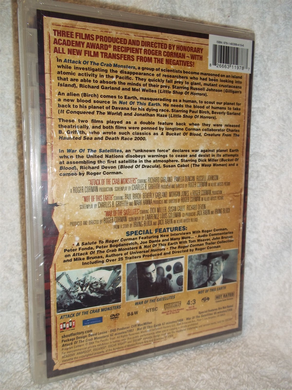 Roger Corman's Cult Classics War of The Satellites/Not Of This Earth ...