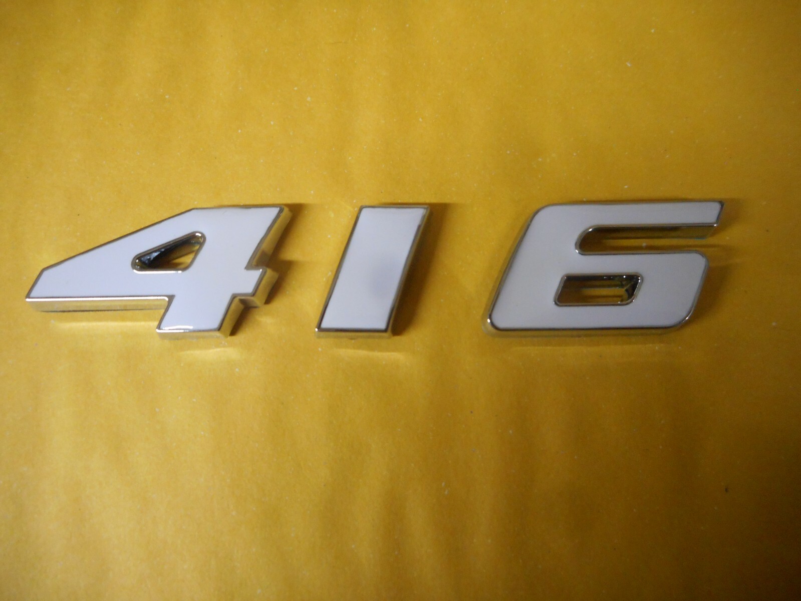 GM FORD 416 STROKER ENGINE ID FENDER HOOD SCOOP TRUNK EMBLEM WHITE | eBay