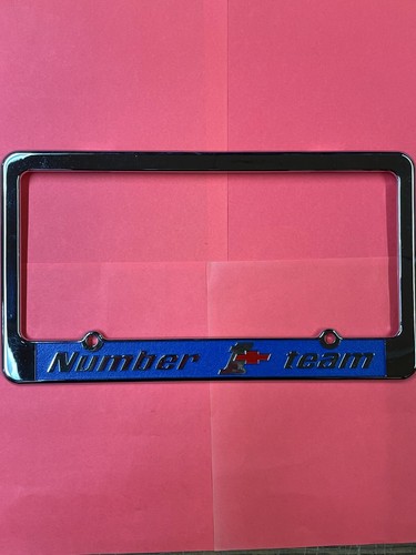 DIECAST NOSTALGIC NUMBER 1 TEAM CHEVROLET CHROME LICENSE PLATE FRAME | eBay