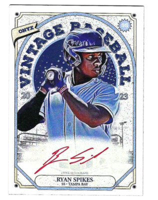 RYAN SPIKES 2023 ONYX VINTAGE BASEBALL ON CARD AUTO RED INK /25 | eBay