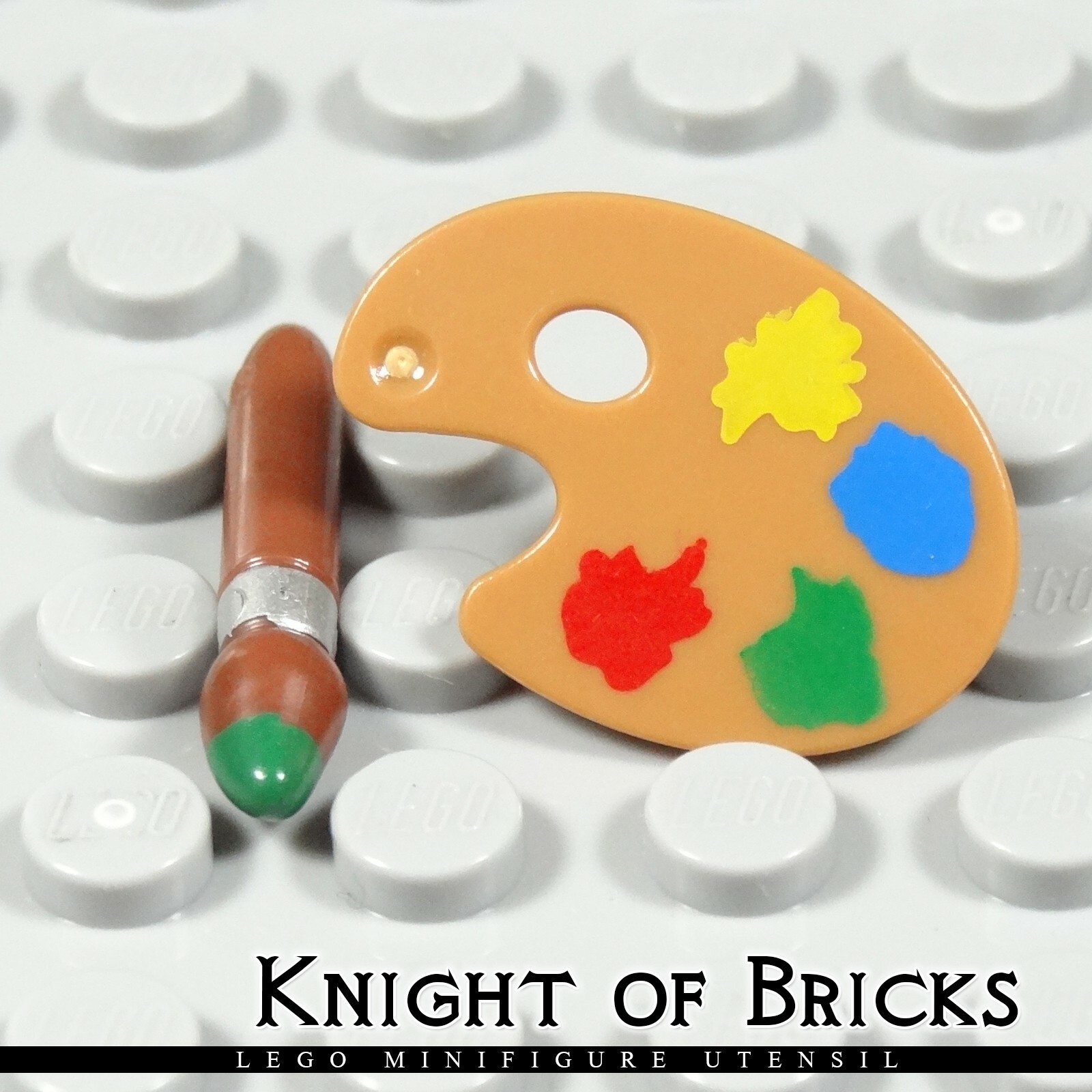 LEGO Minifigure BROWN Utensil Paint Palette with Brush | eBay