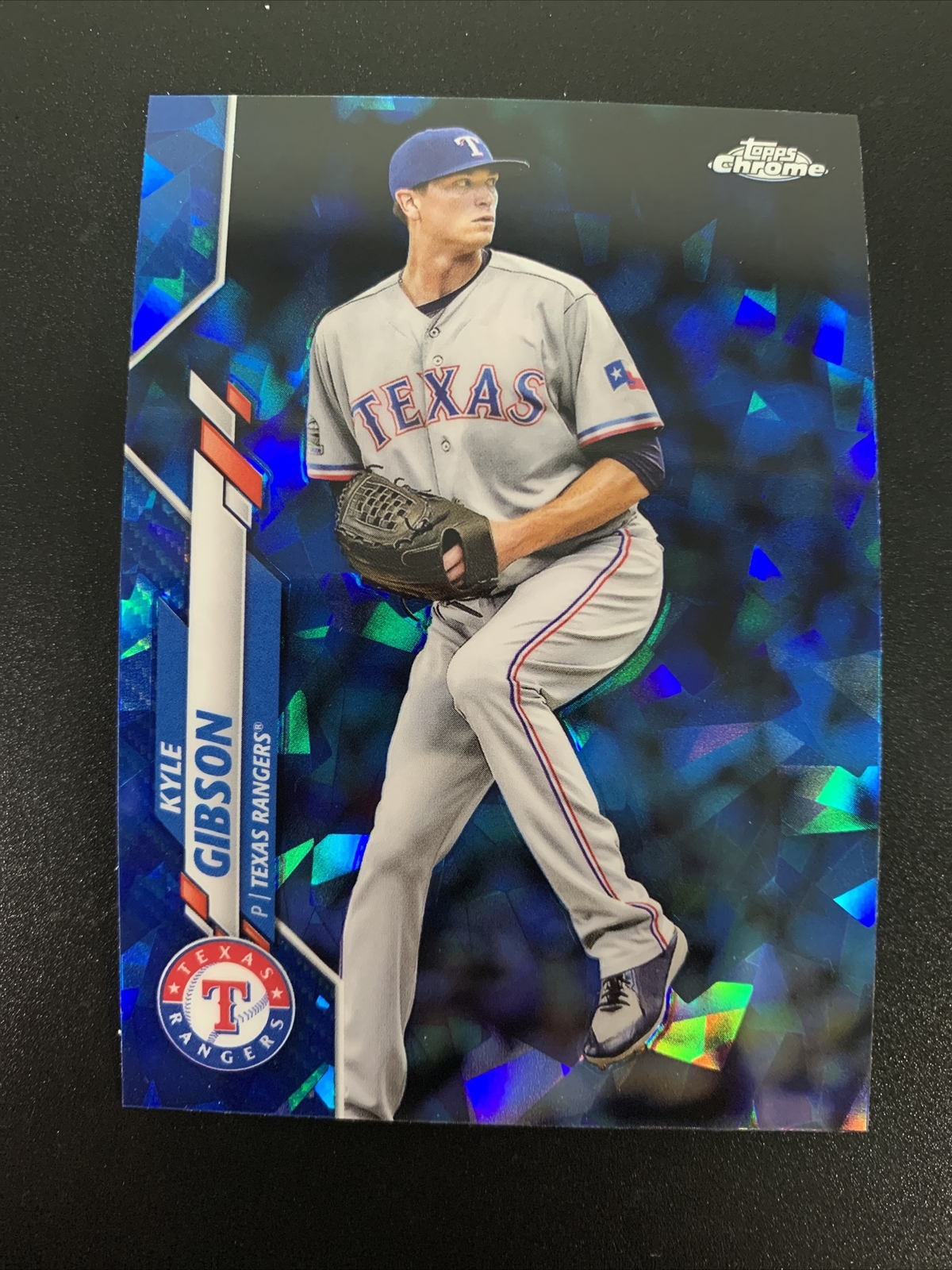 2020 TOPPS CHROME UPDATE SAPPHIRE CARD #U-26 TEXAS RANGERS KYLE GIBSON ...
