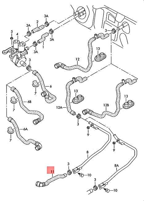 Genuine AUDI A6 allroad quattro Avant S6 A6L 4F 4F2 Heating Hose ...