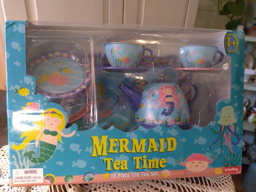 MERMAID 15 PIECE TIN TEA SET NEW STILL SEALED IN BOX BY SCHYLLING | eBay