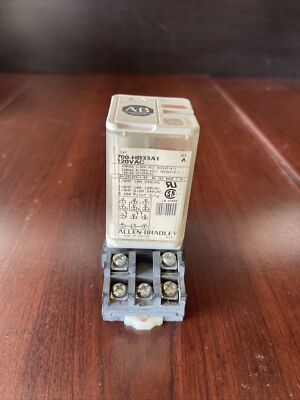 A-B 700-HB33A1 / RELAY WITH BASE / SER A / 120VAC | eBay