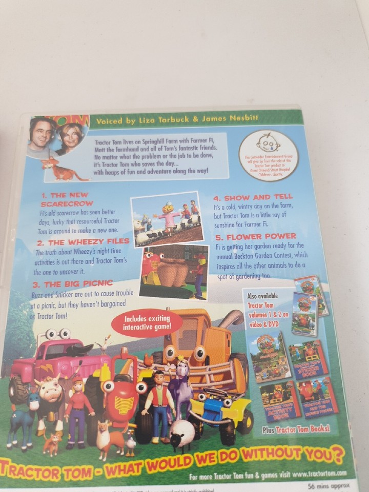 Tractor Tom x 2 DVDs The New Scarecrow, Wheezy's Wings & Other Stories ...