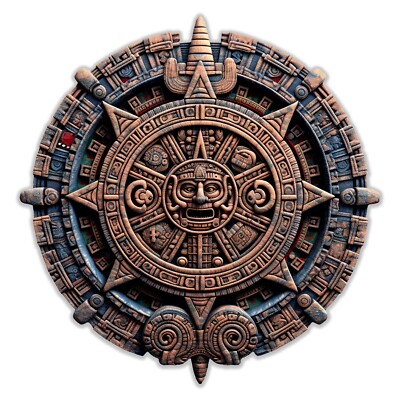 Mayan Aztec Calendar Decal Sticker - Ancient Native Decal Calendario ...