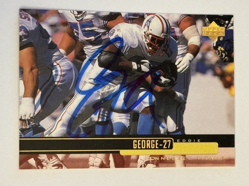 Eddie George 1999 Upper Deck Authentic Signed Autograph Auto Tennessee ...